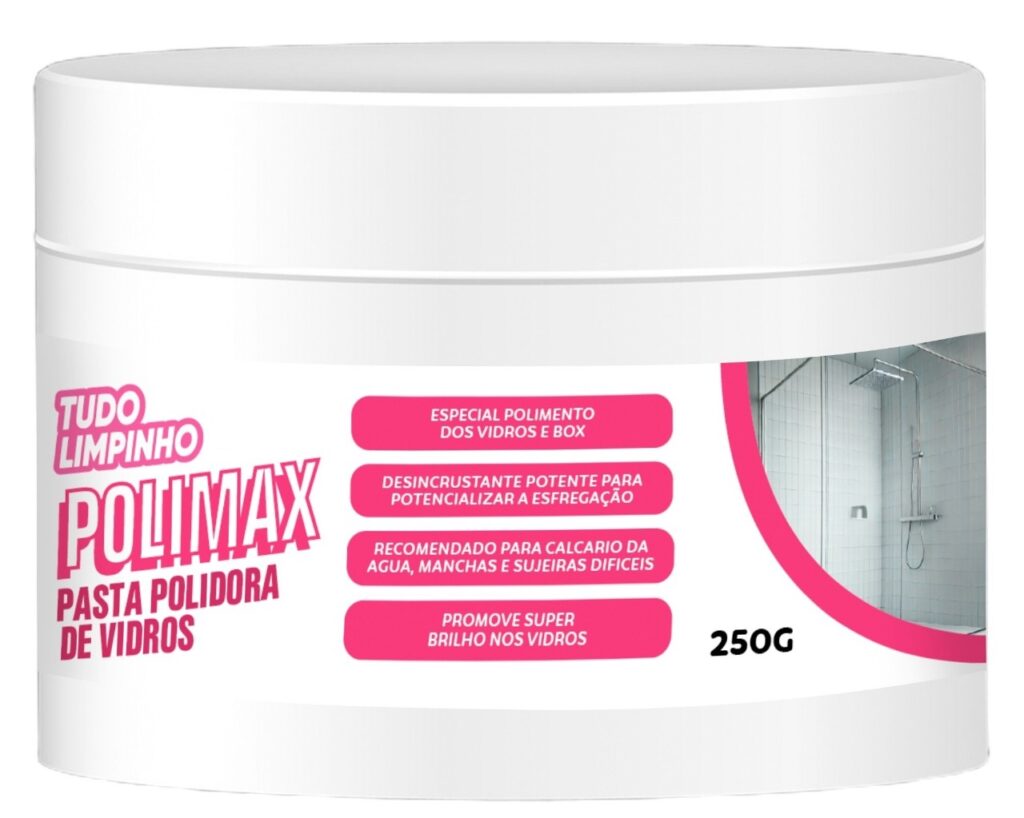 POLIMAX PASTA POLIDORA DE VIDROS E INOX 250g – Tudo Limpinho